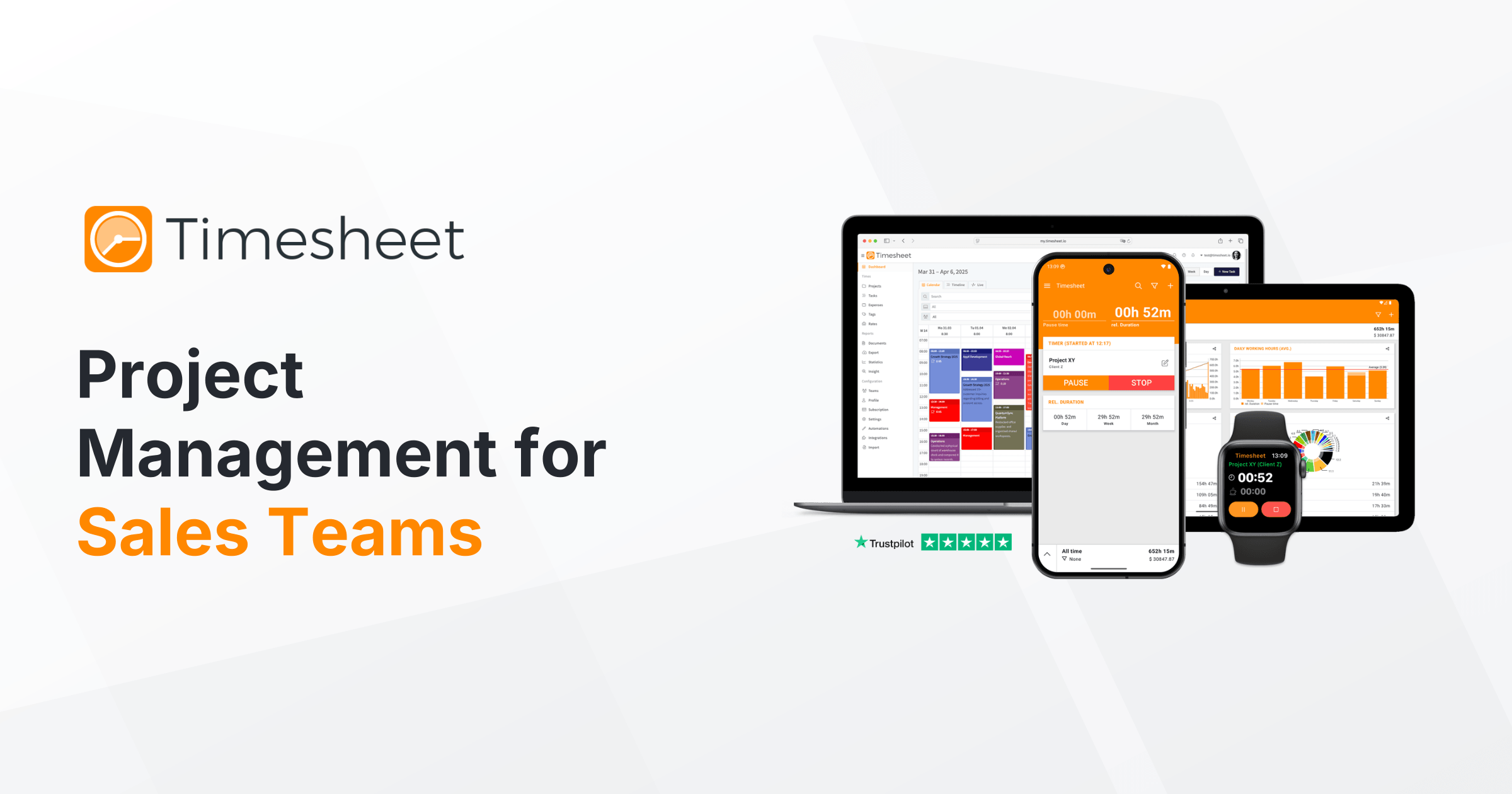 Project Management for Sales Teams | Track Time & Deadlines | timesheet.io